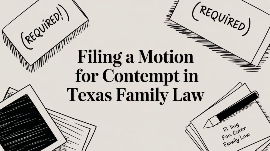 How to File a Motion for Contempt in Texas Family Law